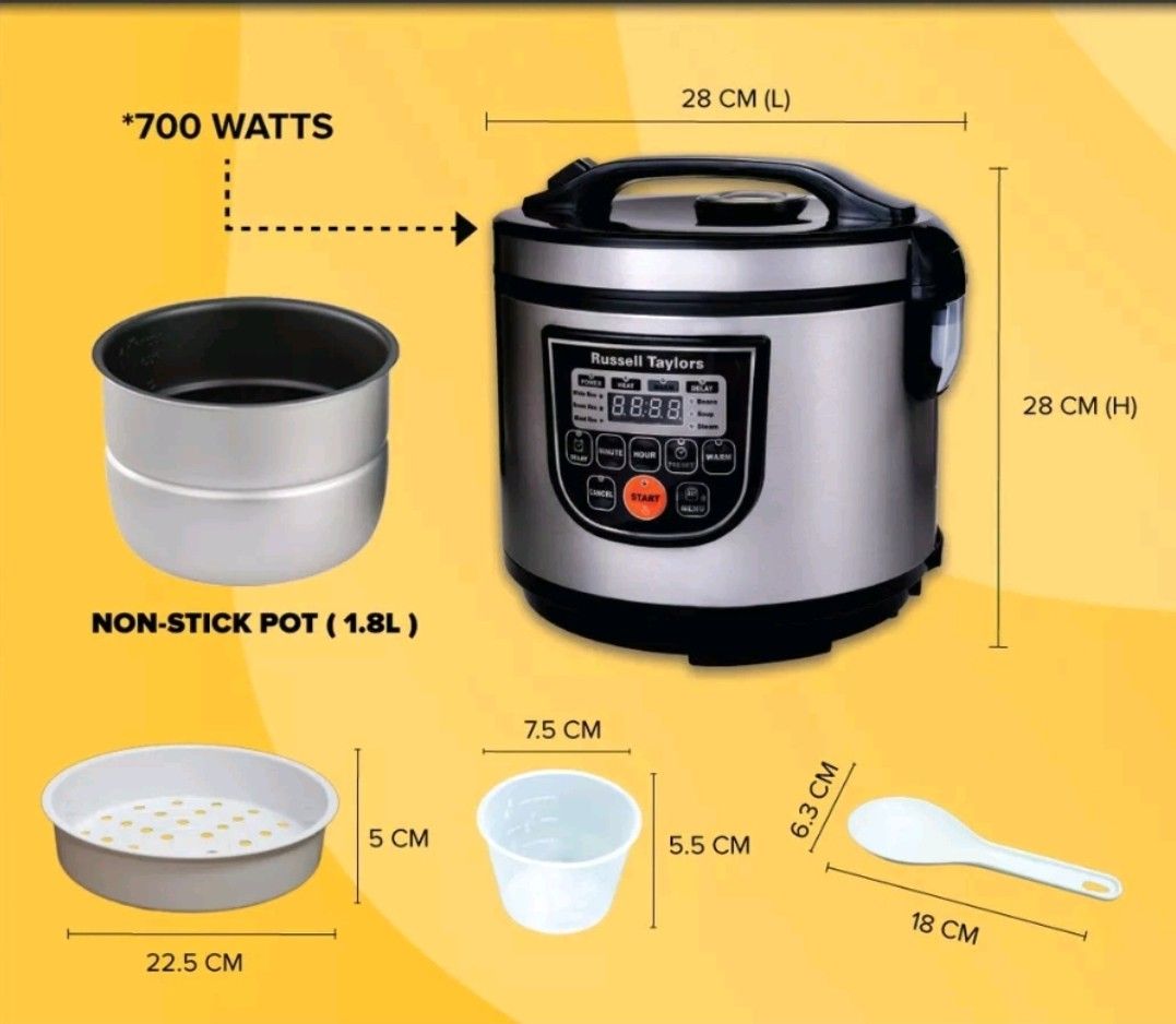 Russell Taylors Smart Rice Cooker, TV & Home Appliances, Kitchen ...