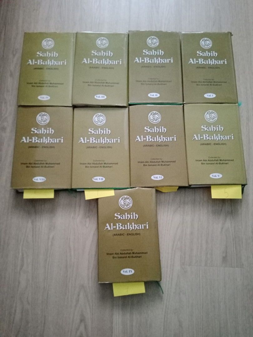 Sahih al bukhari (ARABI-ENGLISH). (9 VOLUMES ) Collected by:imam Abi Abdullah Muhammad Bin ...