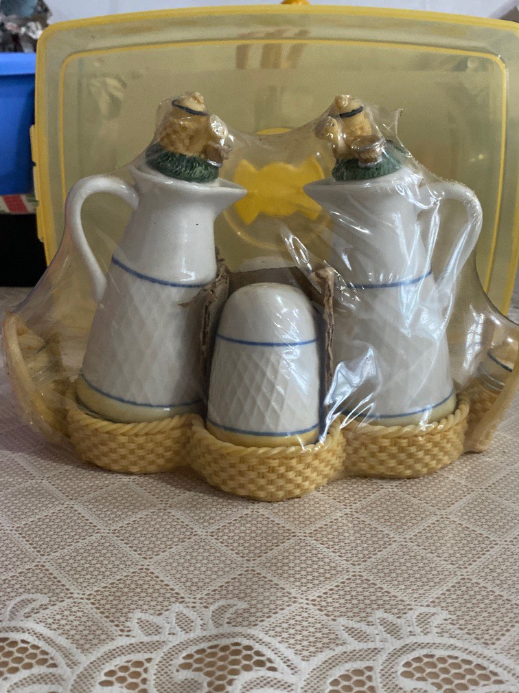 salt shaker and sauce dispenser, Furniture & Home Living, Kitchenware ...