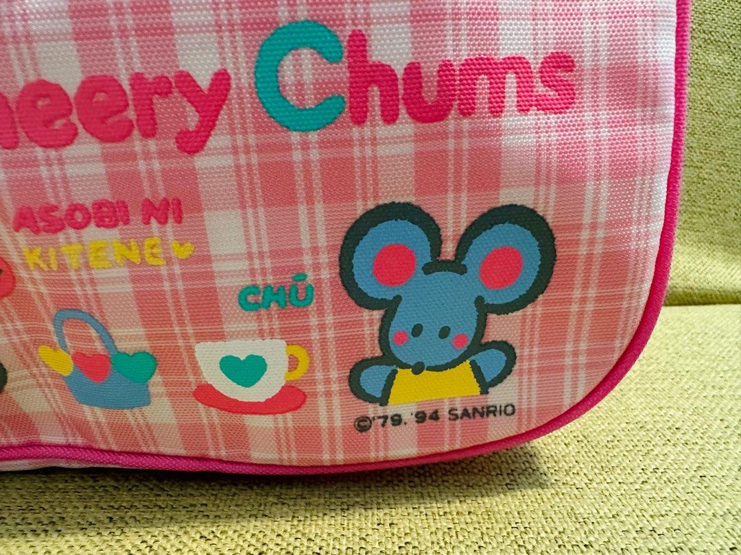 Sanrio 絕版罕有 1994(29年前) Cheery Chums 拉鍊 斜孭袋 CheeryChums Cherry Chums, 女裝 ...