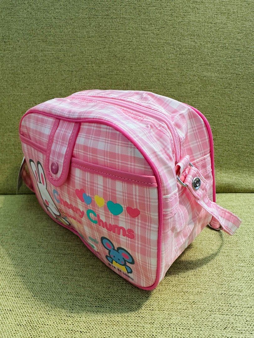 Sanrio 絕版罕有 1994(29年前) Cheery Chums 拉鍊 斜孭袋 CheeryChums Cherry Chums, 女裝 ...