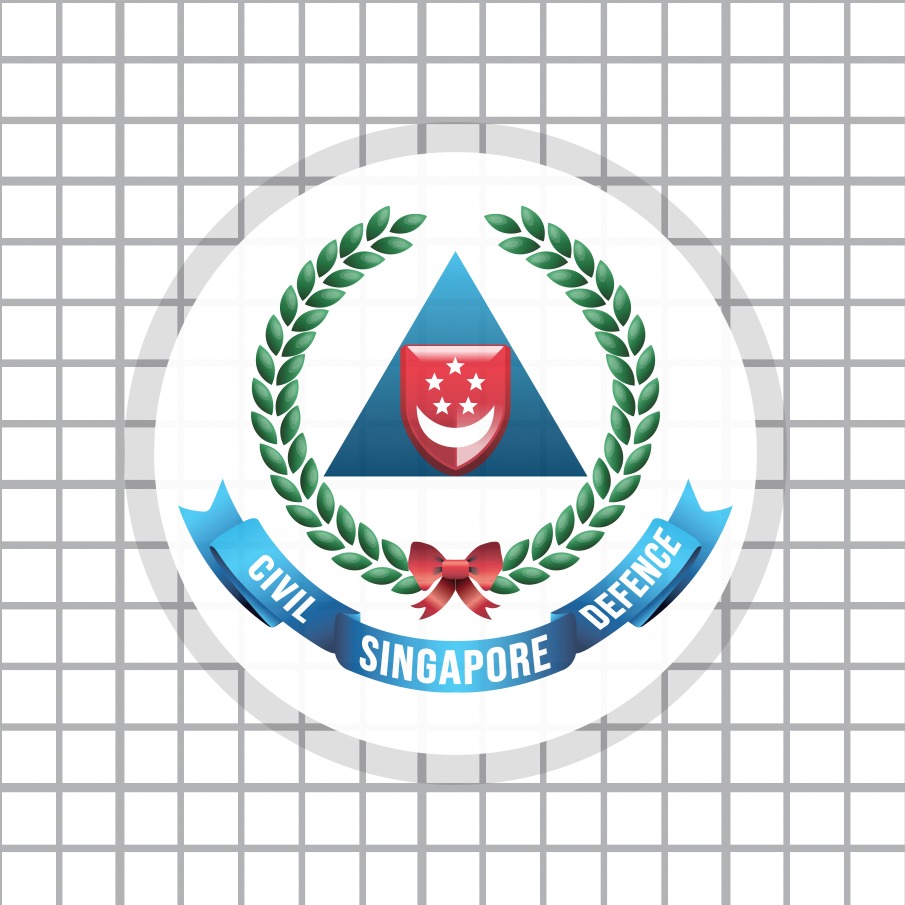 SCDF Logo Static Cling Decals . 11cm diameter . Free Normal Mail ...