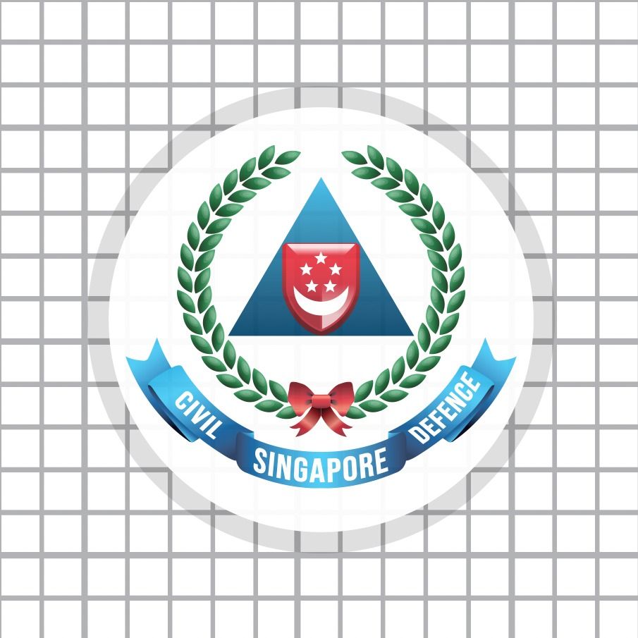 SCDF Logo Static Cling Decals . 11cm diameter . Free Normal Mail ...