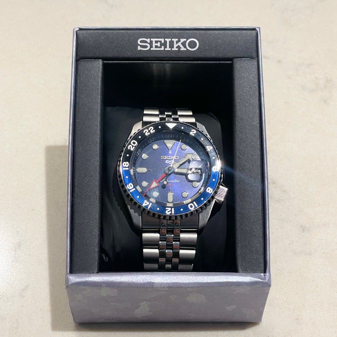 Seiko 5 GMT SSK003 Blue Dial *Like New!*, Men's Fashion, Watches ...