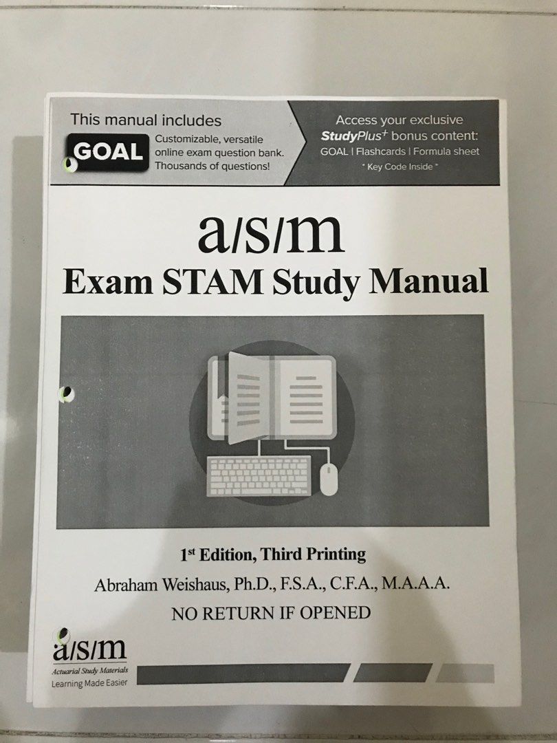 SOA Exam STAM - ASM Manual, Hobbies & Toys, Books & Magazines, Textbooks on Carousell