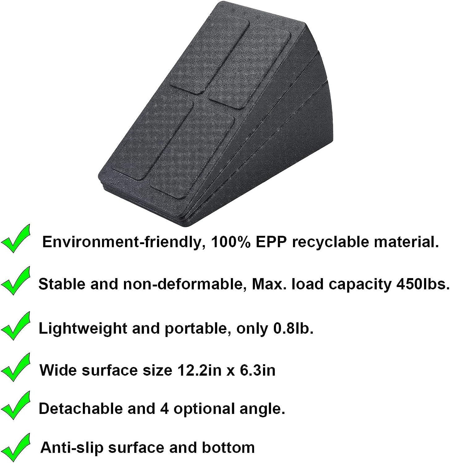 Squat Wedge Block Adjustable Non-Slip Squat Ramp Slant Board Calf ...