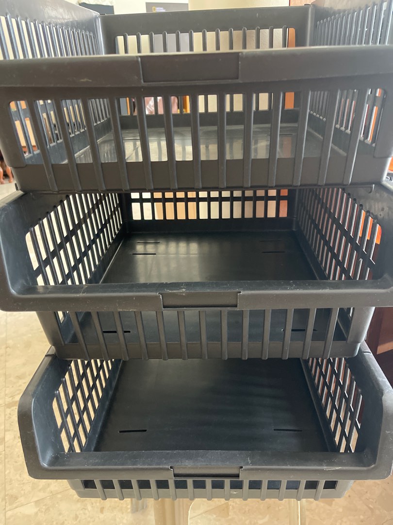 Stackable storage bin, Furniture & Home Living, Home Improvement ...