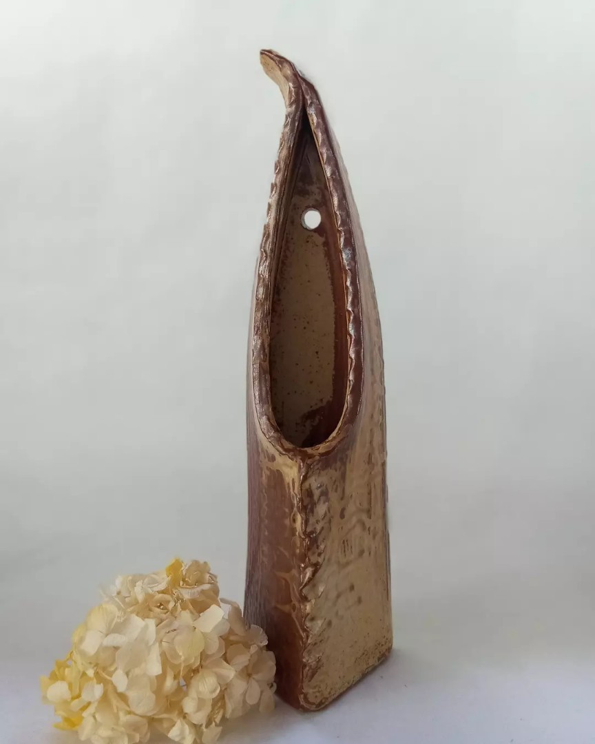 Stoneware Wall Vase on Carousell