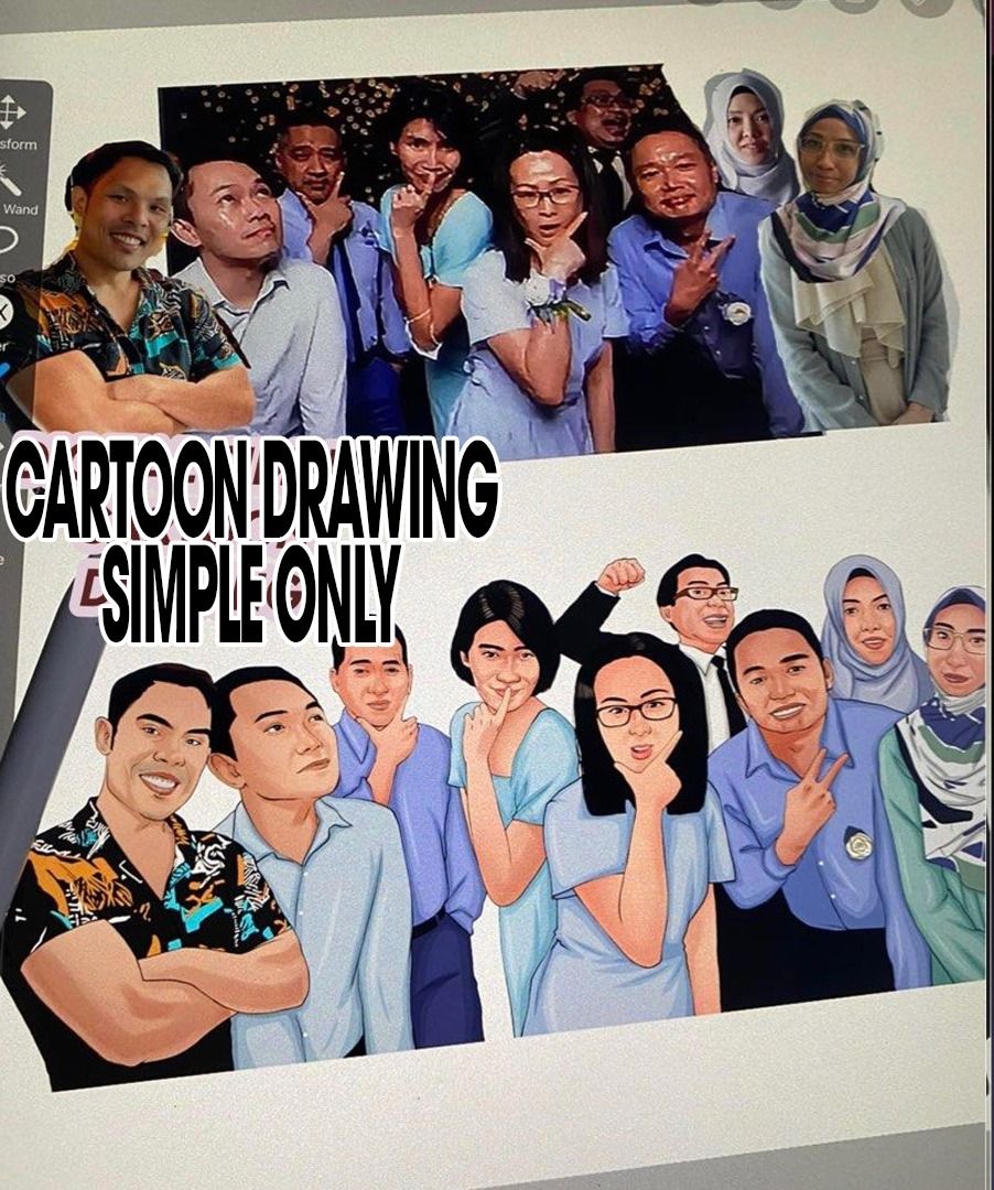 SUPER Premium OR REALISTIC PAINTING or cartoon Customised Caricature ...