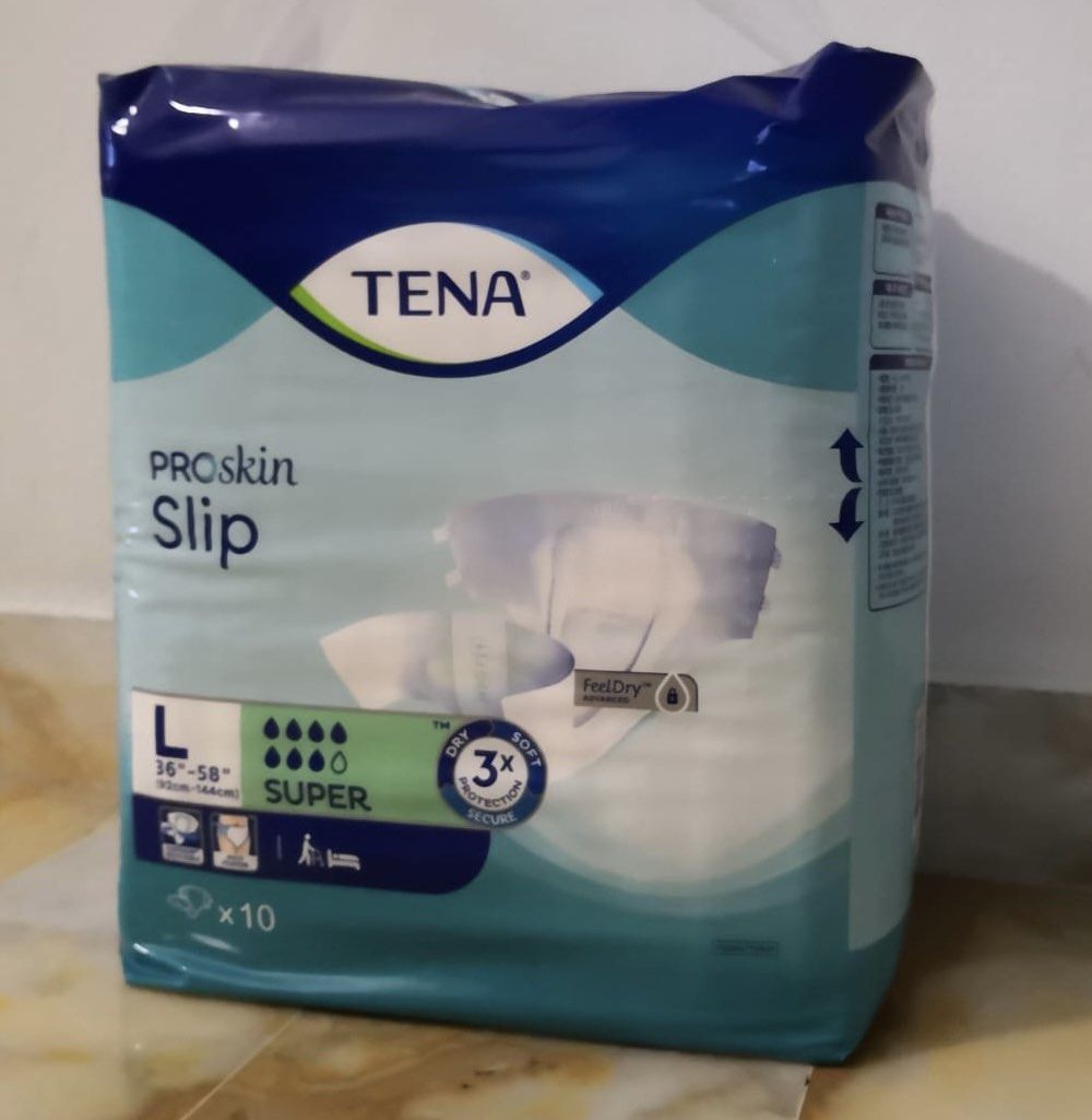 Tena Proskin Slip Super L Size Adult Diapers, Beauty & Personal Care, Sanitary Hygiene on Carousell