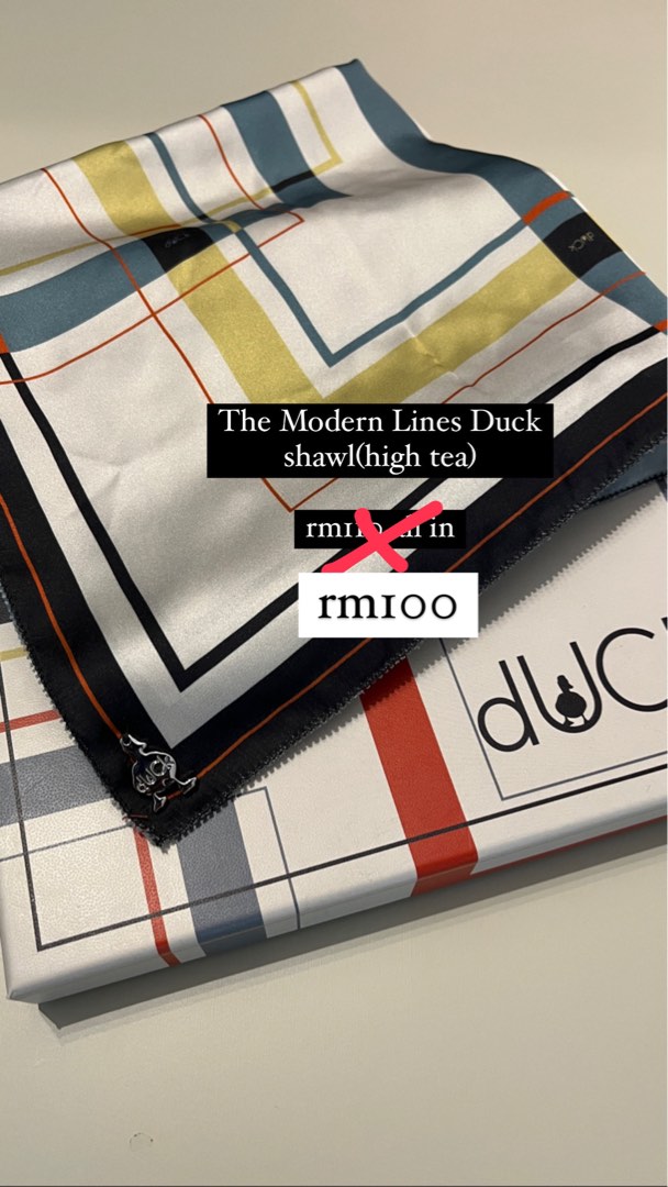 The Modern Lines Duck Shawl (high tea), Women's Fashion, Muslimah ...