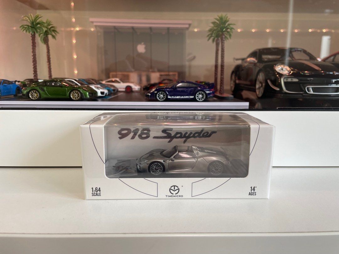 TimeMicro 1/64 Porsche 918 Spyder Silver, Hobbies & Toys, Toys & Games ...