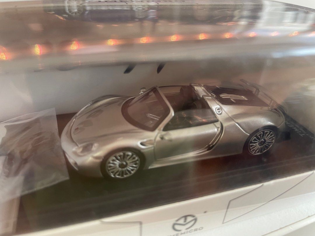 TimeMicro 1/64 Porsche 918 Spyder Silver, Hobbies & Toys, Toys & Games ...