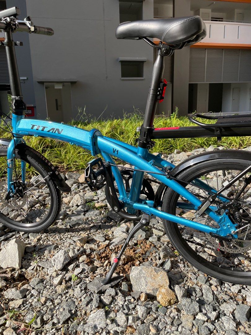 Titan V1 Foldable Bike with Accessories installed!!, Sports Equipment, Bicycles & Parts ...