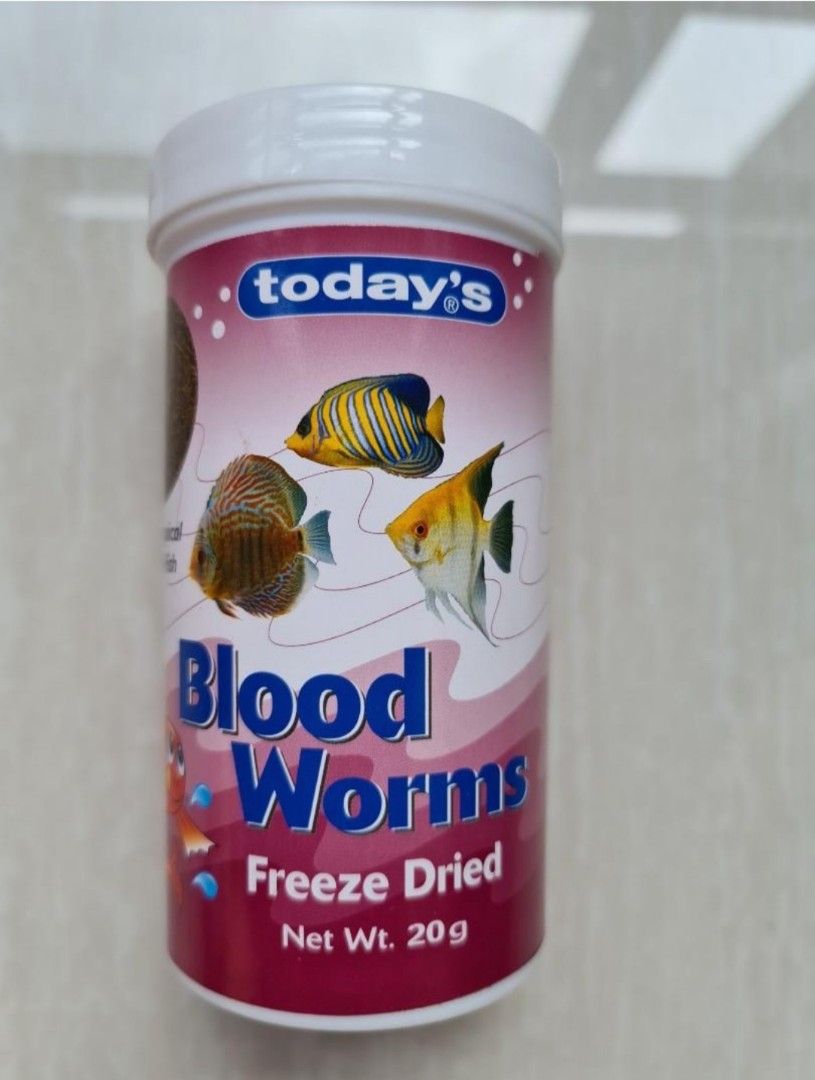 Today's Bloodworm 20g, Pet Supplies, Pet Food on Carousell