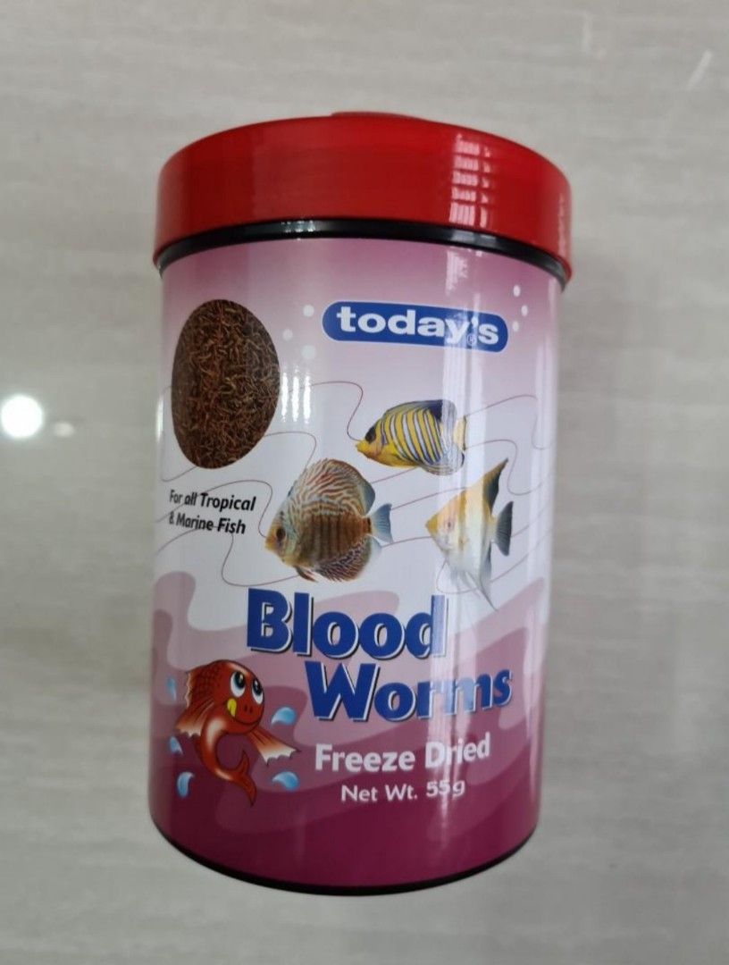 Today's Bloodworm 55g, Pet Supplies, Pet Food on Carousell