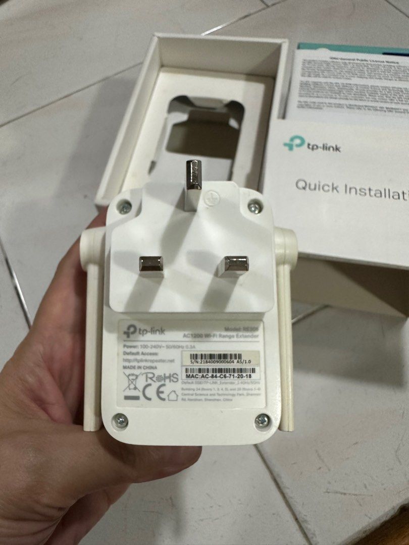 Tp-link AC 1200 Wi-Fi range extender (RE305), Computers & Tech, Parts ...