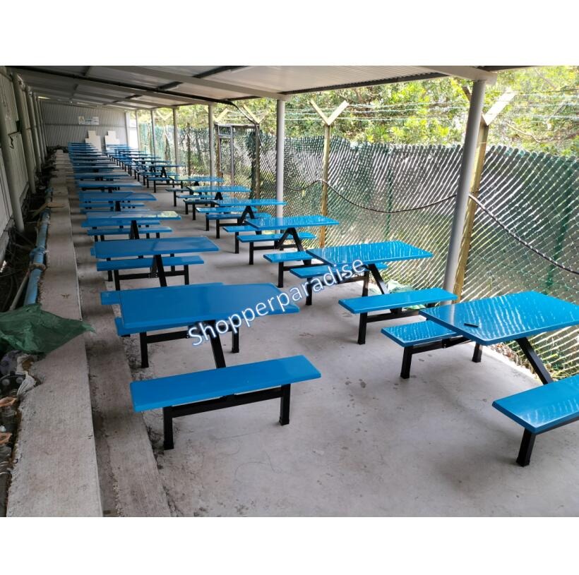TSDT 00UAA - Fiberglass table + bench set, 1 Table + 2 Benches, canteen ...