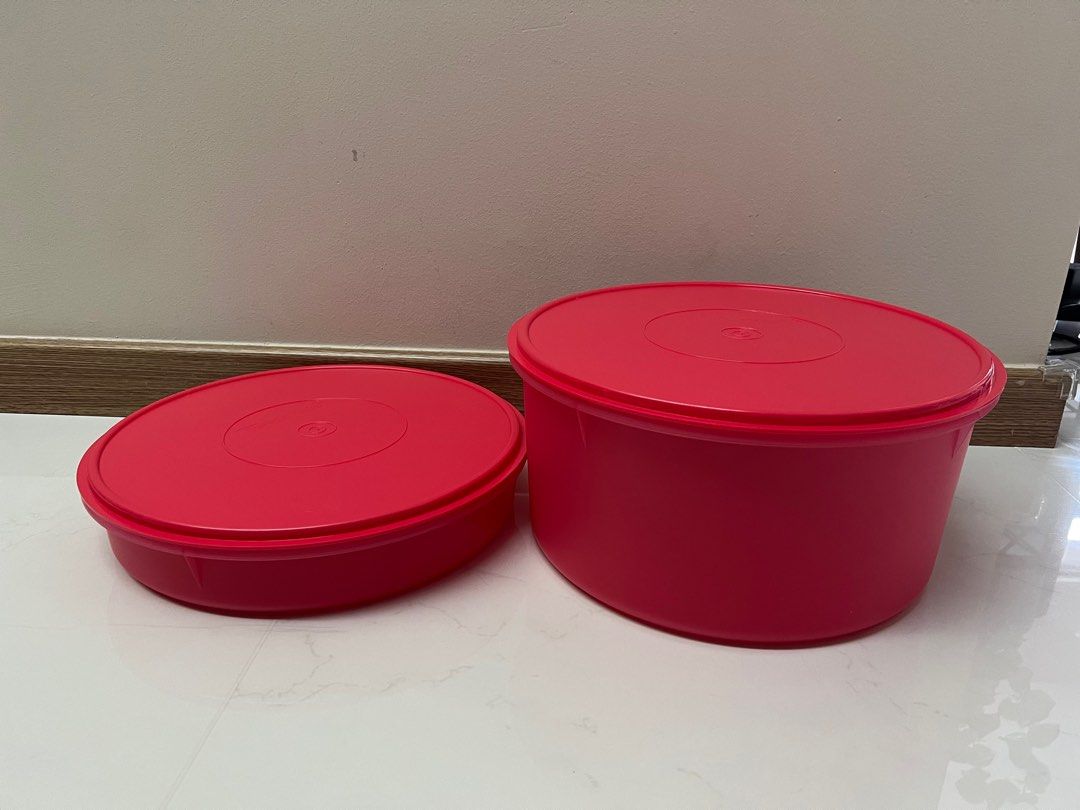 Tupperware round containers set, Furniture & Home Living, Kitchenware ...