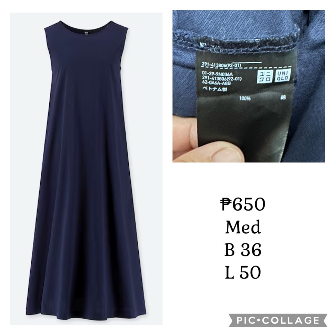 Uniqlo 413806 navy blue, Women's Fashion, Dresses & Sets, Dresses on ...
