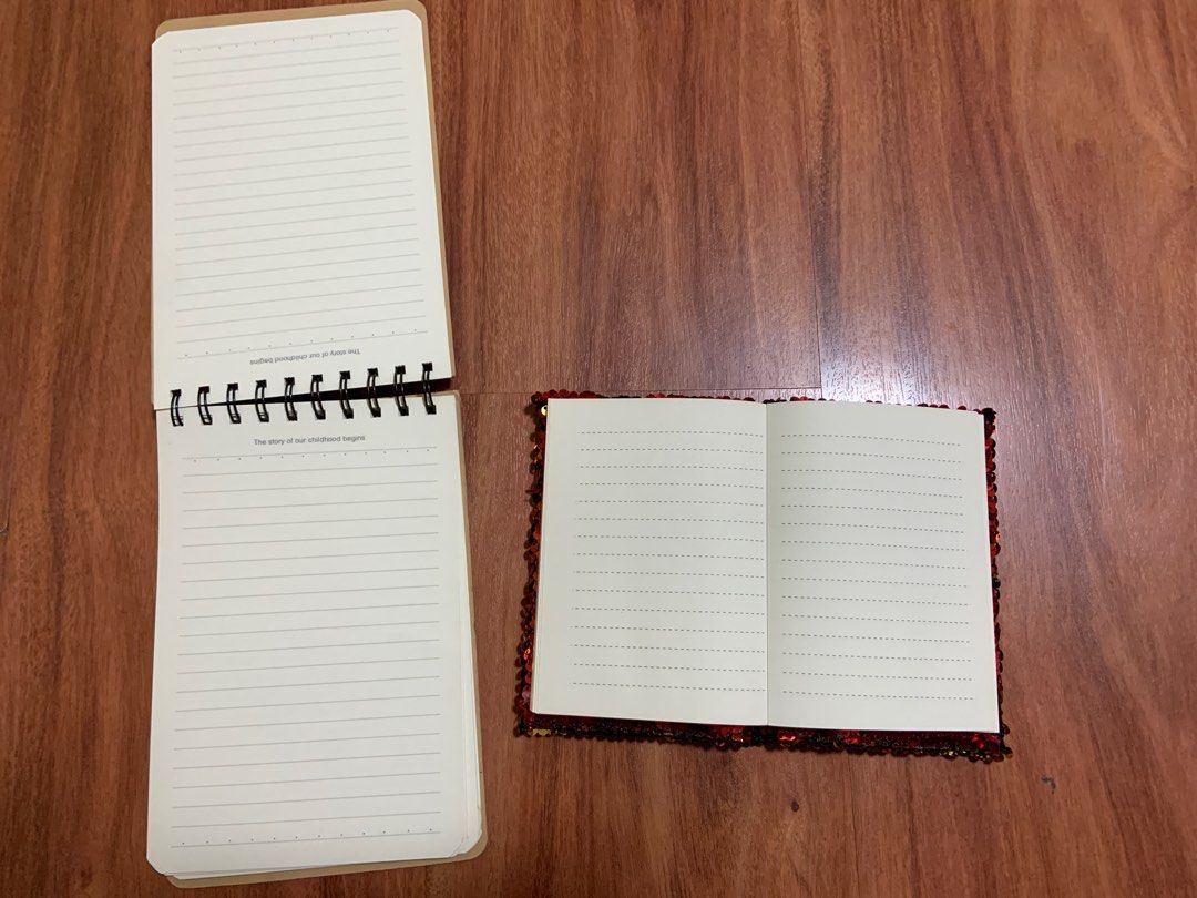 Sequin, Muji & Ringed Notebooks on Carousell
