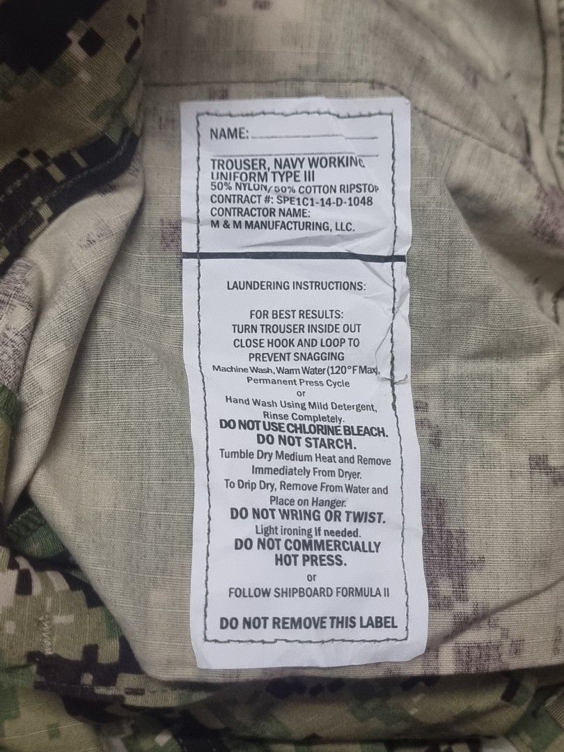 Us navy AOR TYPE 3, Men's Fashion, Bottoms, Trousers on Carousell