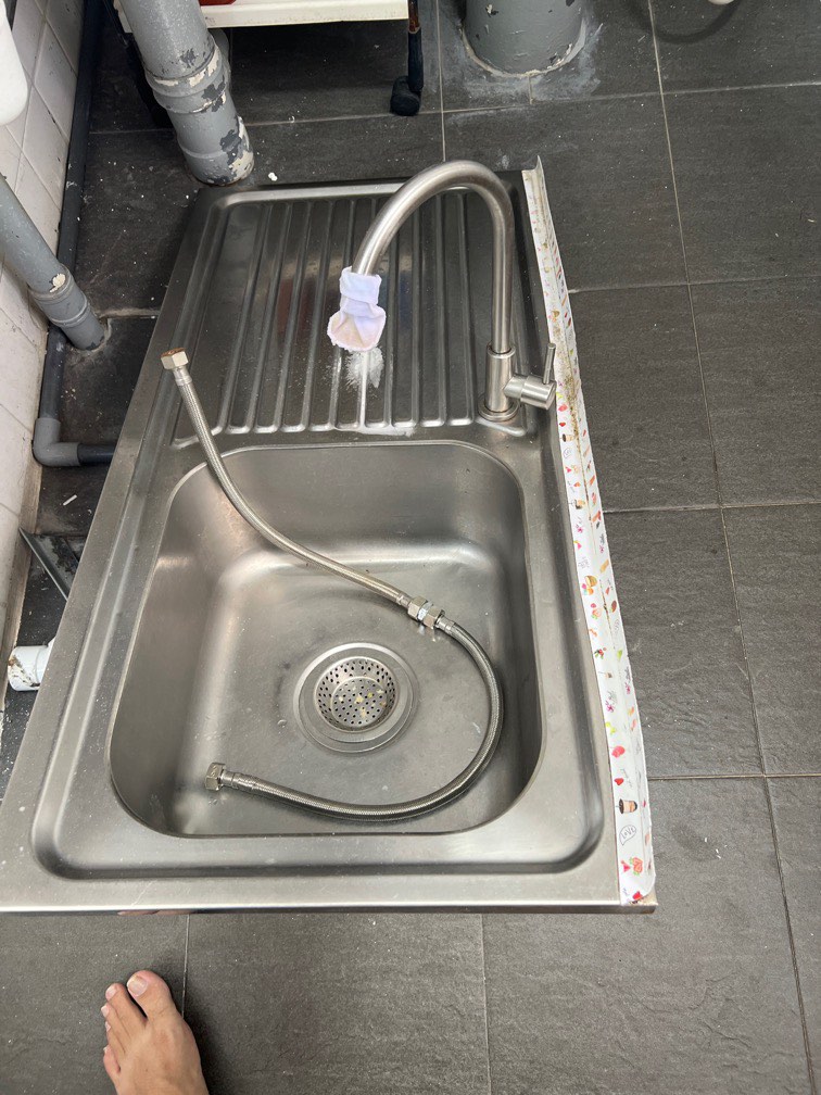 Used kitchen sink with tap 91cm by 45cm, Furniture & Home Living ...