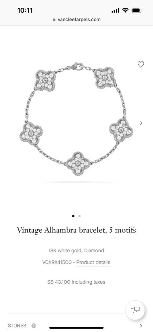 VCA Alhambra 5 Motif, Luxury, Accessories on Carousell