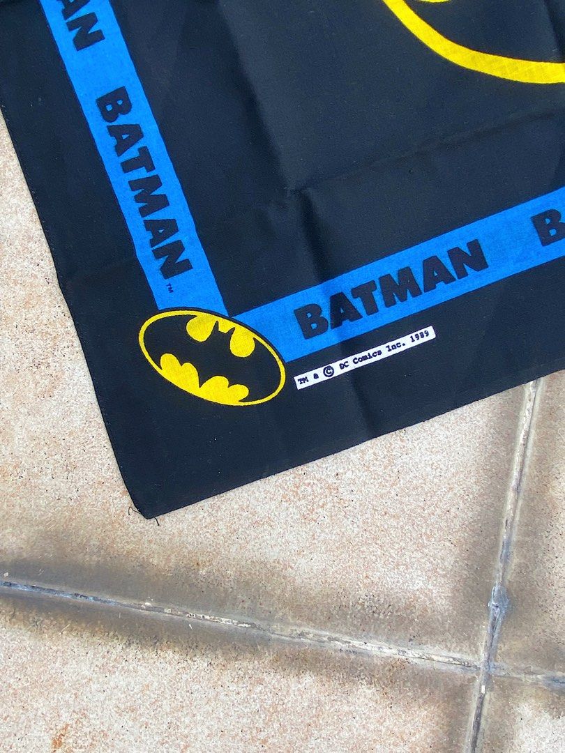 (Vintage) 1989 Batman - DC Comics Scarf Bandana - Made in USA on Carousell