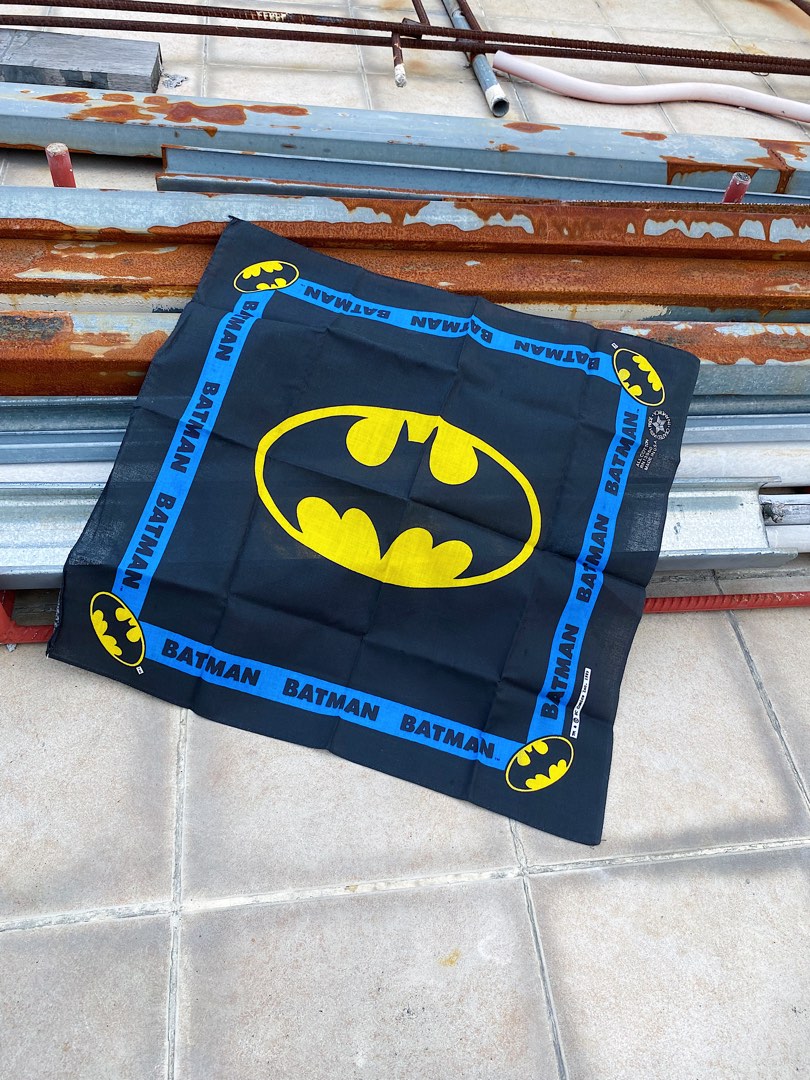 (Vintage) 1989 Batman - DC Comics Scarf Bandana - Made in USA on Carousell