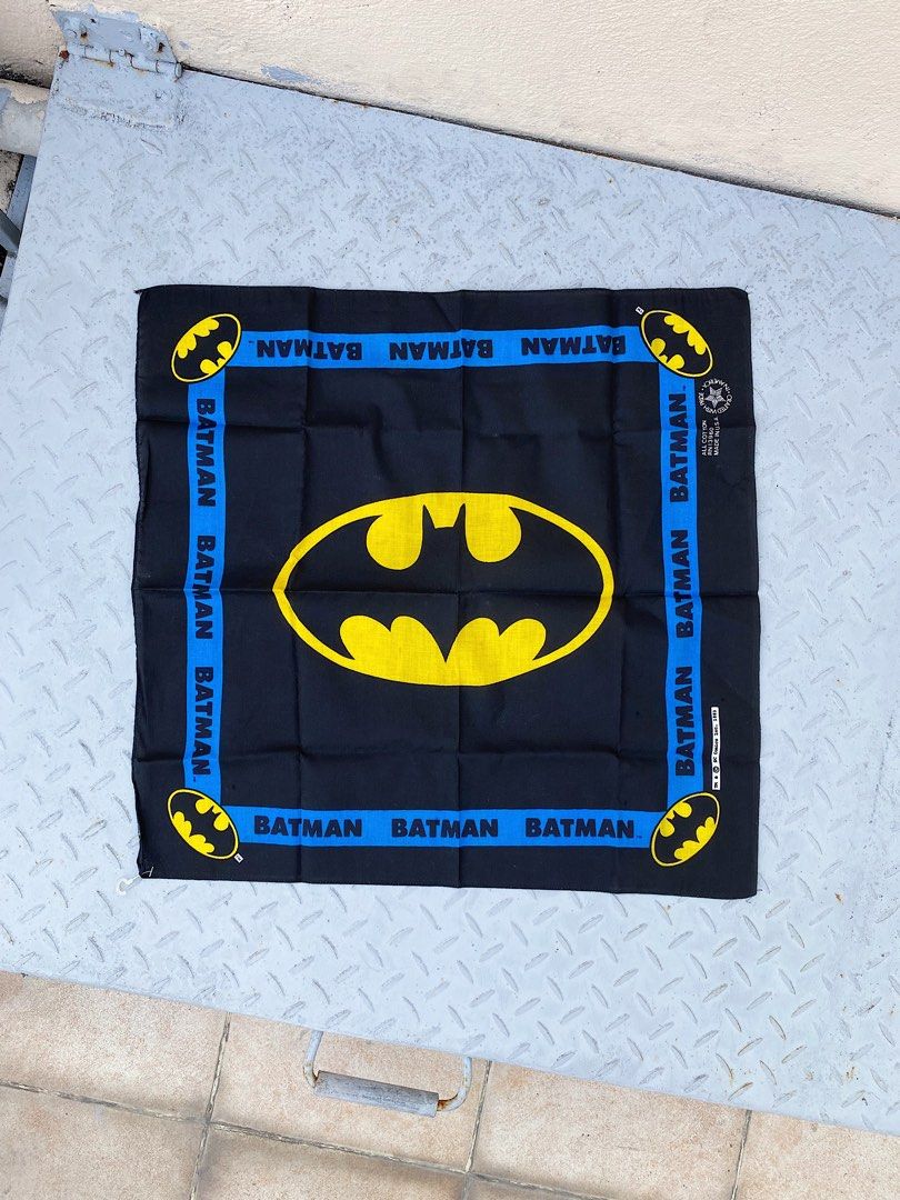 (Vintage) 1989 Batman - DC Comics Scarf Bandana - Made in USA on Carousell