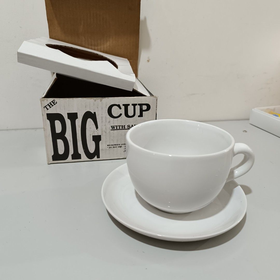 Vintage BIG CUP with BIG saucer 22 Oz. (Tested with ~600ml capacity ...