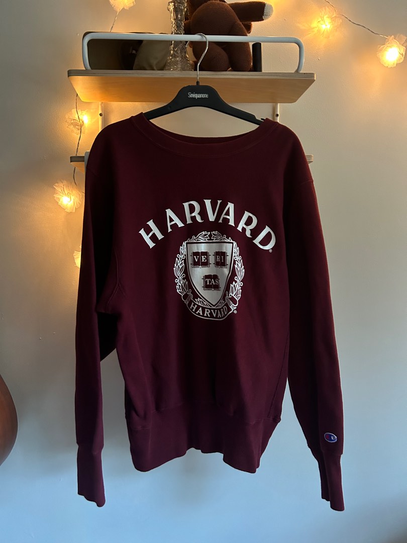 Vintage Champion Harvard Sweater, Men's Fashion, Coats, Jackets and Outerwear on Carousell