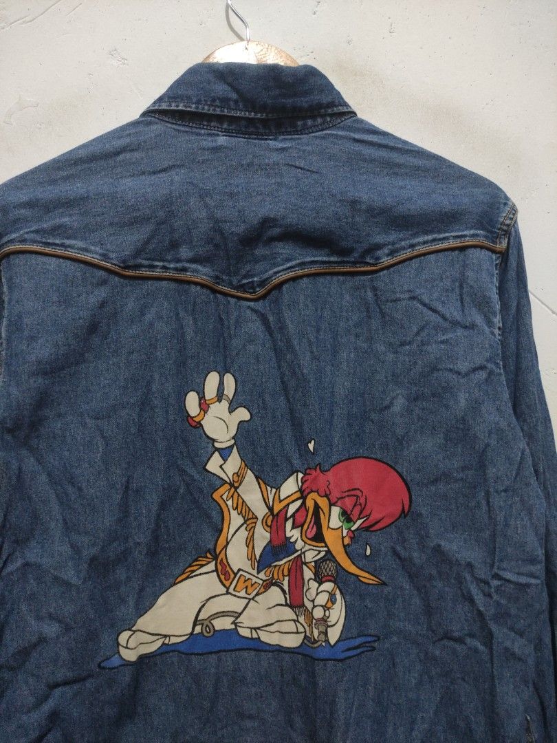Vintage Woody Woodpecker Universal Studio Denim Jacket, Women's Fashion ...