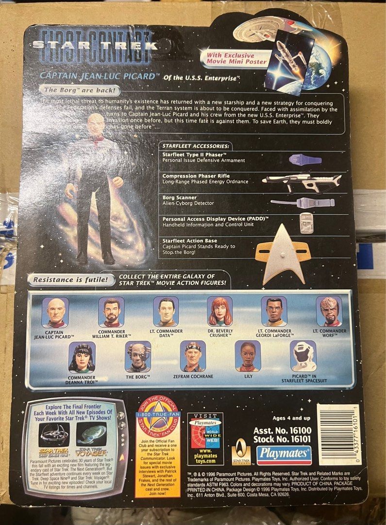 WTS a rare and vintage Star Trek First Contact Captain Picard figure ...