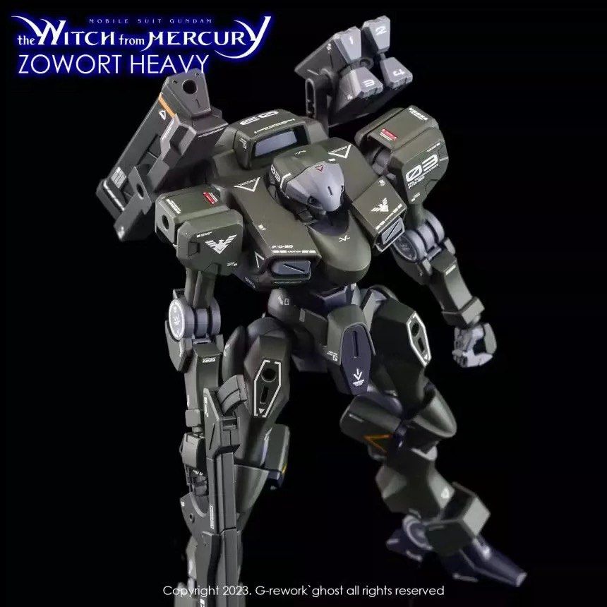 [Yan] HG Zowort Heavy Gundam (G Rework Ver.) Ghost Custom Fluorescent ...