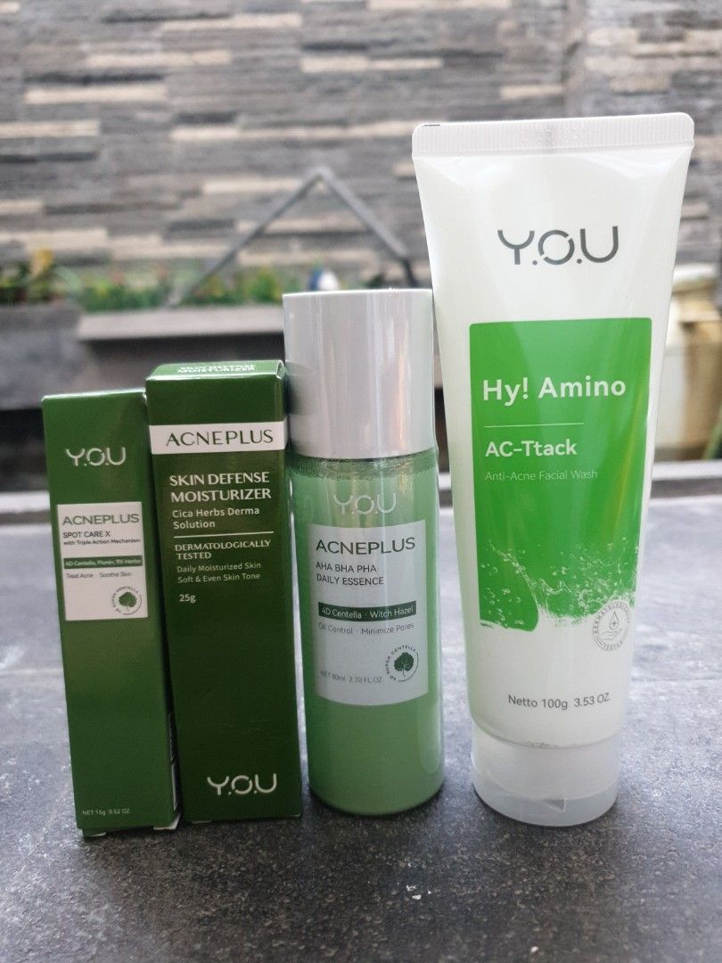 Y.O.U Acne plus set, Kesehatan & Kecantikan, Kulit, Sabun & Tubuh di ...