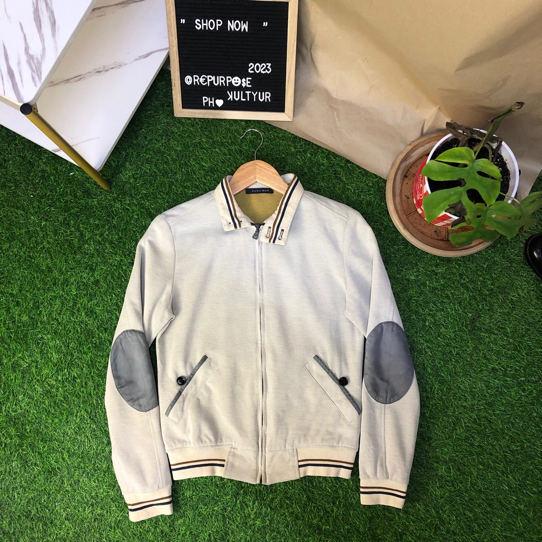 ZARA BEIGE COACH JACKET on Carousell