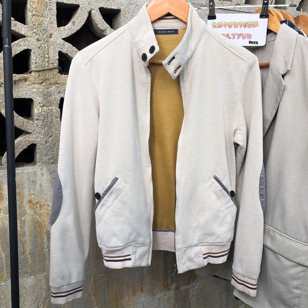 ZARA BEIGE COACH JACKET on Carousell