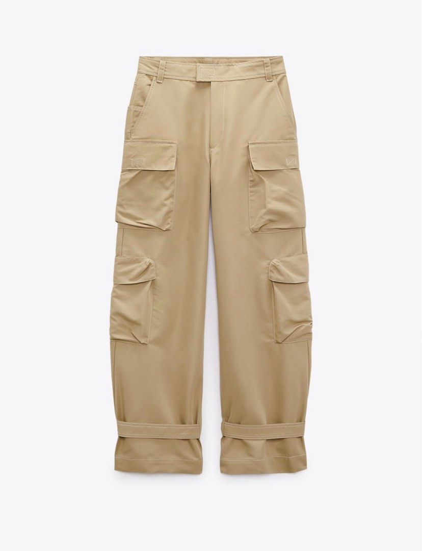 Zara cargo trousers with tabs on Carousell