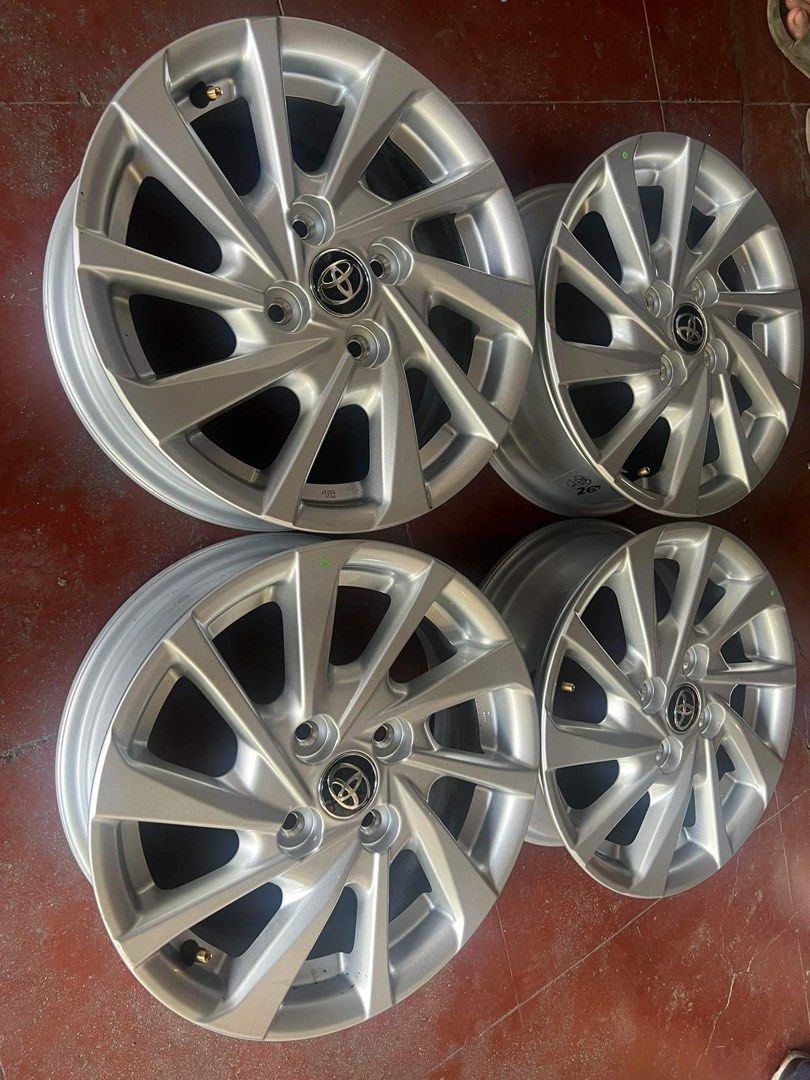 14” Toyota Wigo 2023 stock used mags 4Holes pcd 100 like new on Carousell