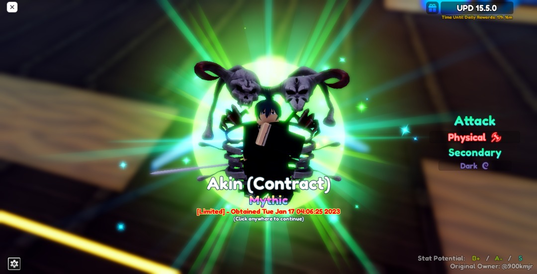 $6 SGD Akin (Contract) | Anime Adventures | Roblox, Video Gaming ...