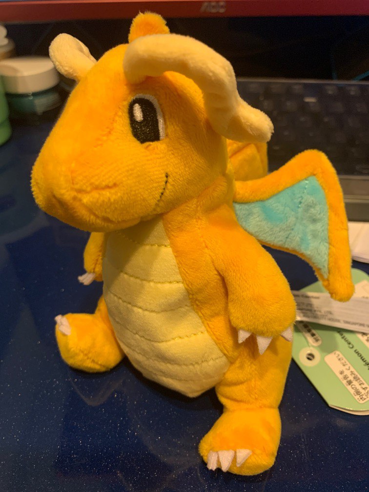 全新 日版 pokemon center 啟暴龍 公仔Pokémon dragonite sitting cuties plush, 興趣及 ...