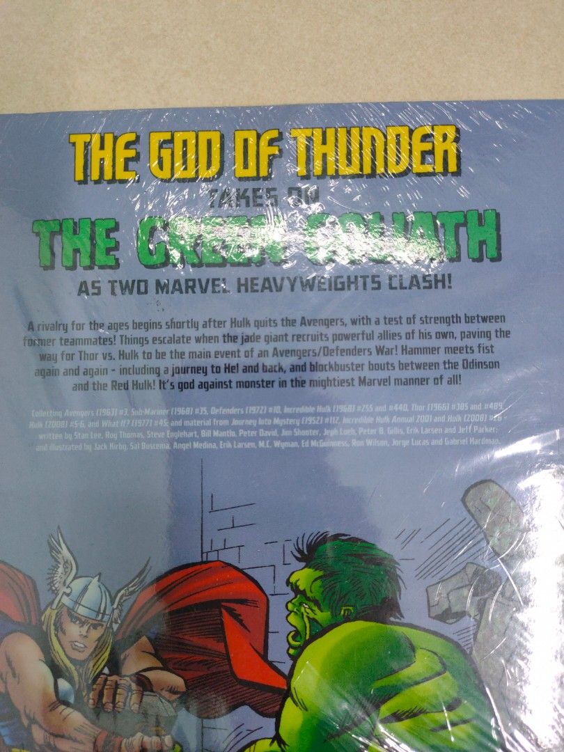 [ Marvel Comics ] Thor vs Hulk by Jeff Youngquist, Hobbies & Toys ...