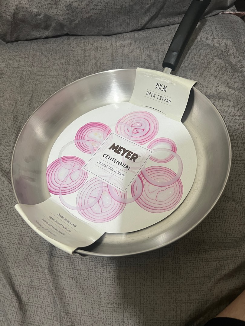 可議 ！meyer 百年鋼導磁單柄煎鍋 30cm, 家具及居家用品, 廚具和餐具, 炊具及配件在旋轉拍賣