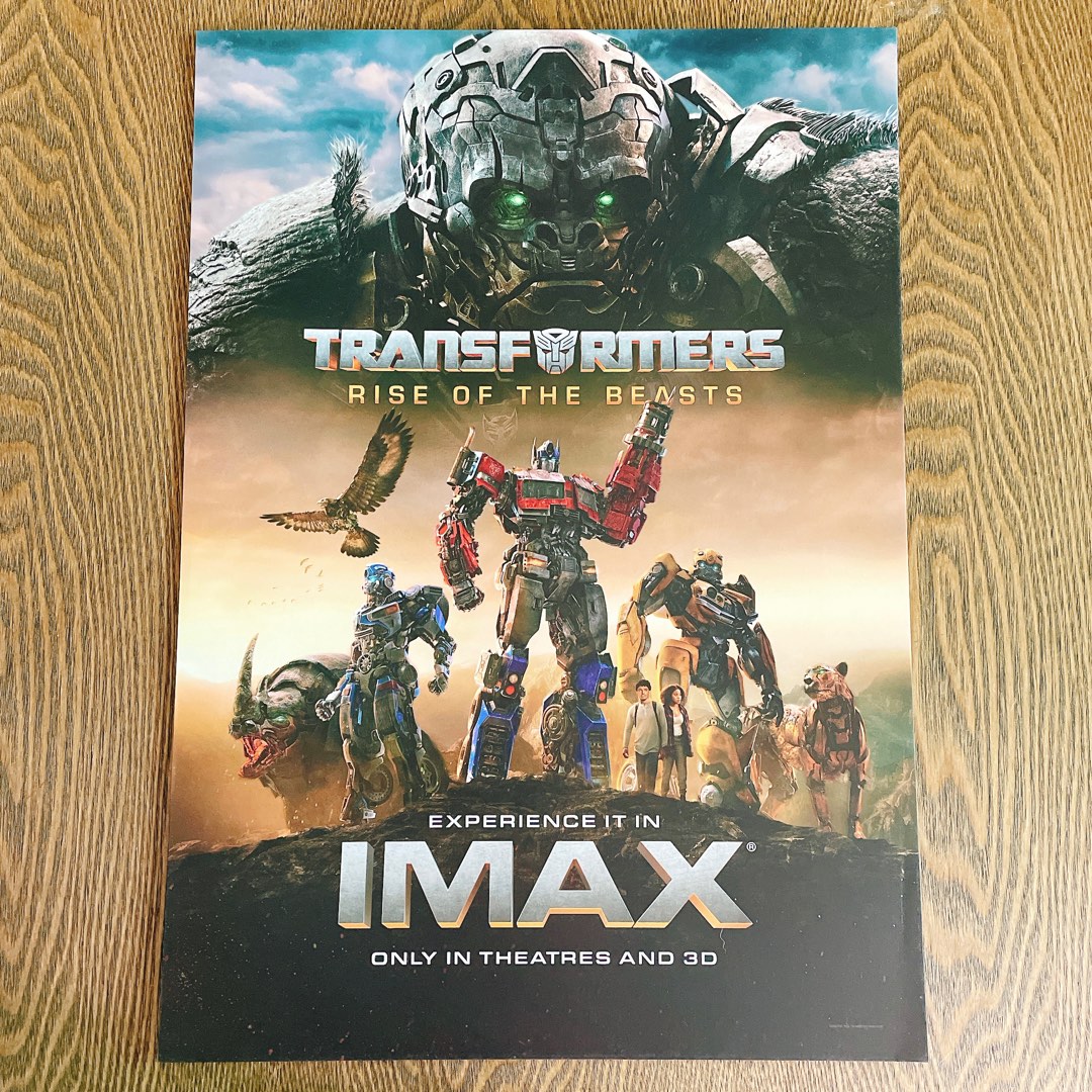 A3 電影海報 IMAX 變形金剛 Transformers Rise of the Beasts, 興趣及遊戲, 收藏品及紀念品, 郵票及印刷品 - Carousell