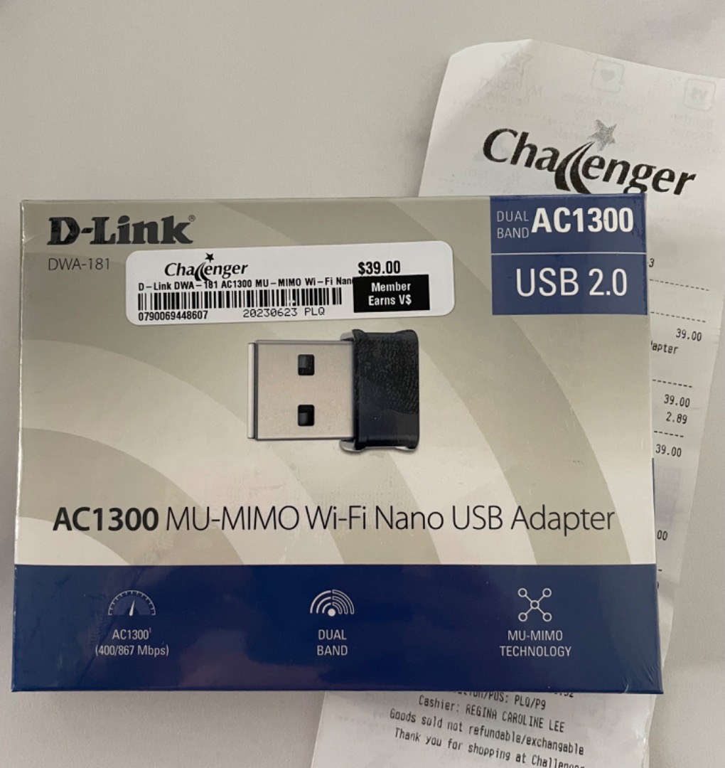 AC 1300 wifi Nano USB adapter, Computers & Tech, Parts & Accessories ...