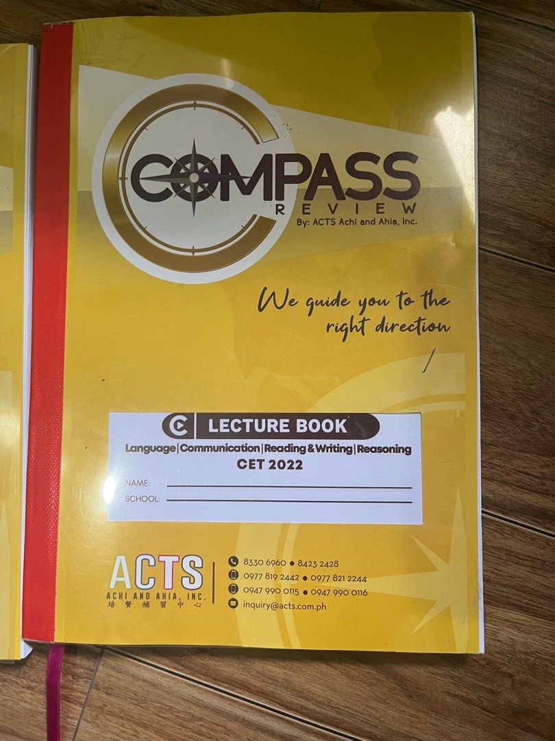 ACTS CET Reviewer 2022 College Entrance Test Reviewer, Hobbies & Toys ...
