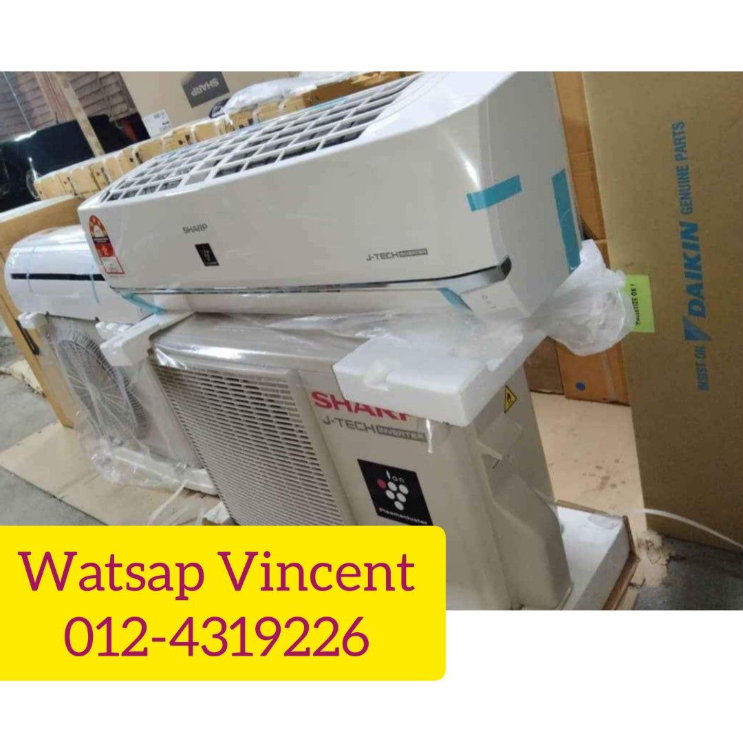 Aircond 1hp Sharp Ansuran Kedai, TV & Home Appliances, Air Conditioners ...