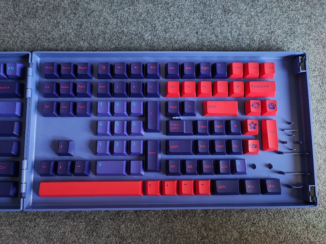 Akko Neon Cherry Profile Double-shot PBT Keycap Set for Mechanical ...